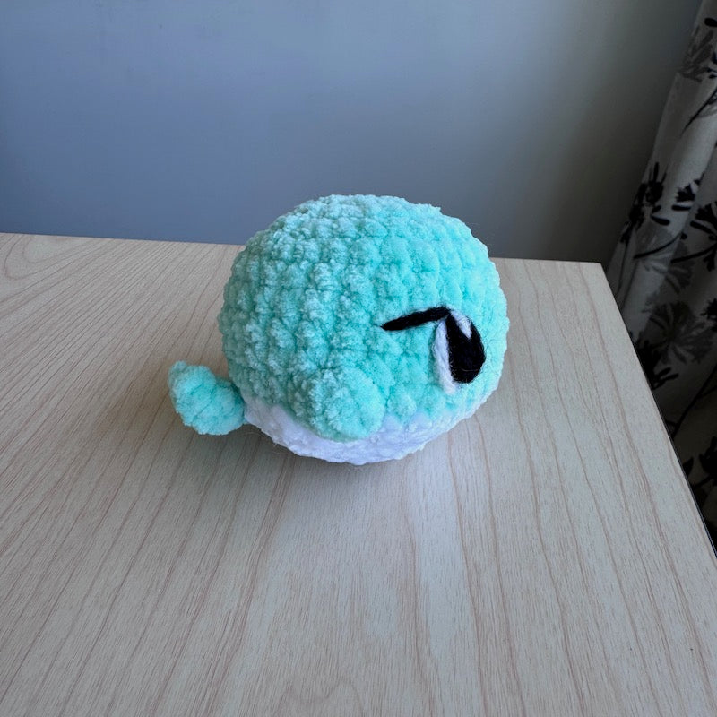 Crochet Whale Plushie green /white
